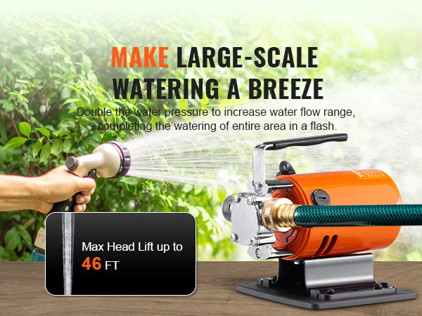 VEVOR Water Transfer Pump, 120V AC 360 GPH 1/10 HP, Portable Electric ...