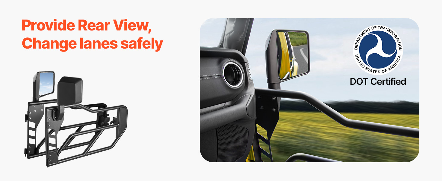 4-Door Jeep Tube Doors Jeep Tubular Door for 2018-2024 Jeep Wrangler JL ...