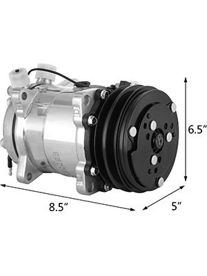 VEVOR AC Compressor SD508 Sanden Style Air Conditioning Compressor V ...