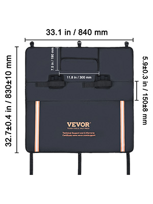 VEVOR Tailgate Bike Pad, 840 mm Truck Tailgate Pad Carry 2 Mountain ...