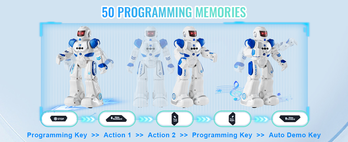 VEVOR RC Robot Toy for Kids Talking Dancing Gesture Remote Control ...