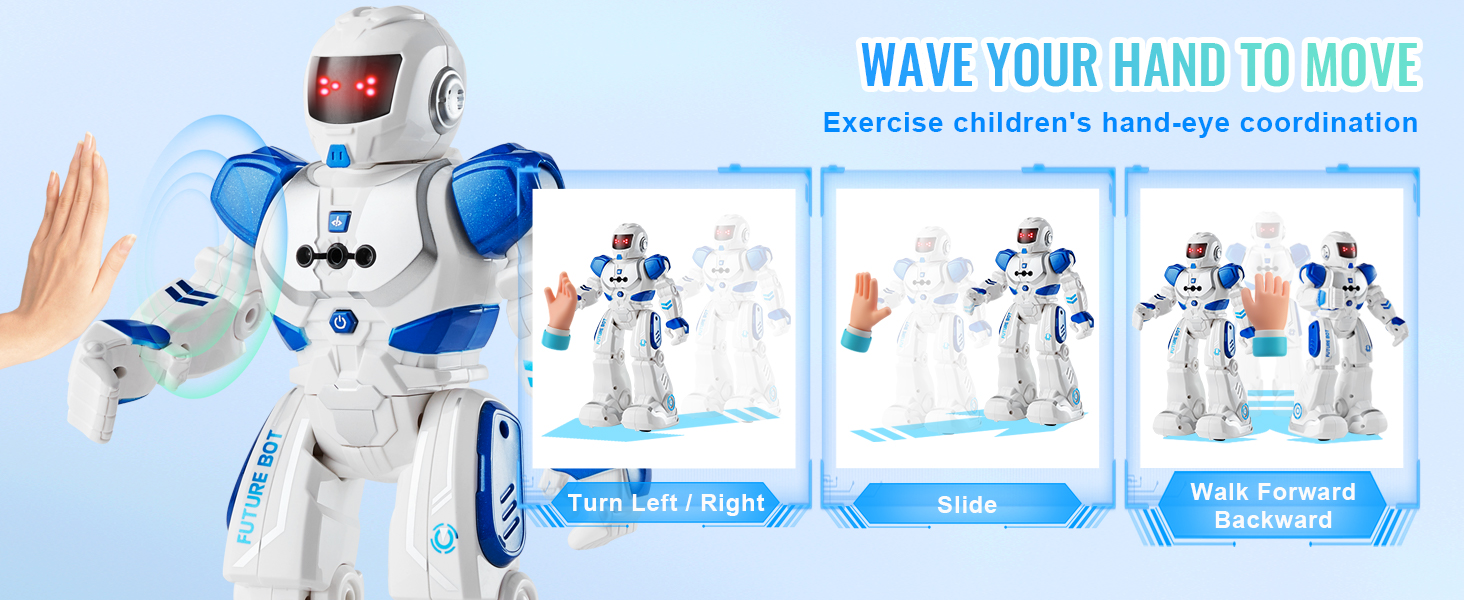 VEVOR RC Robot Toy for Kids Talking Dancing Gesture Remote Control Programmable | VEVOR EU