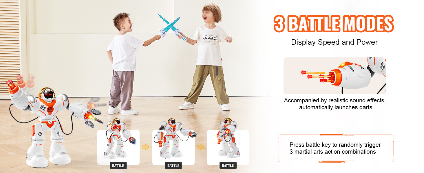 VEVOR RC Robot Toy Battle Robot for Kids Remote Control Robotic Toy ...