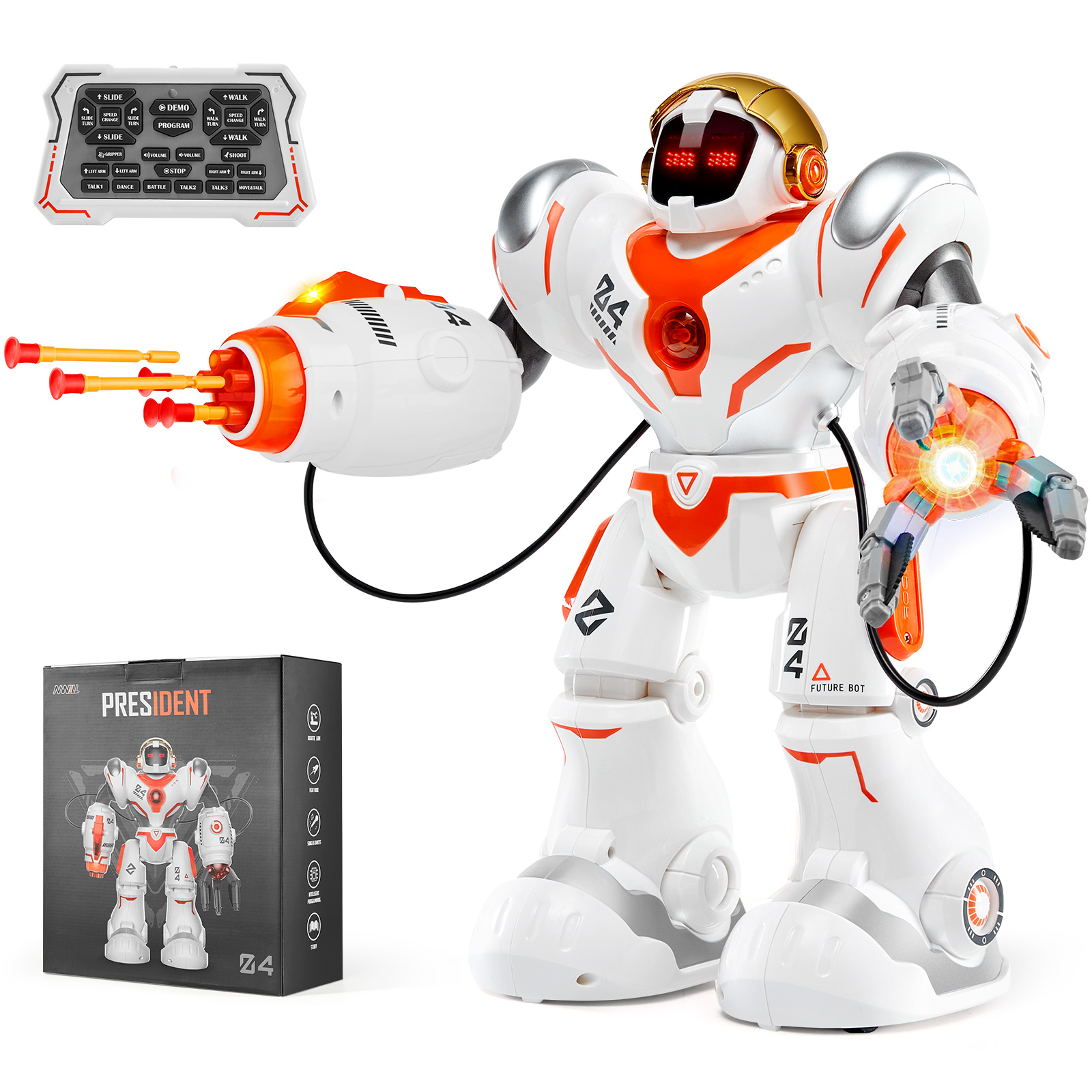 VEVOR RC Robot Toy for Kids Talking Dancing Gesture Voice APP RC ...
