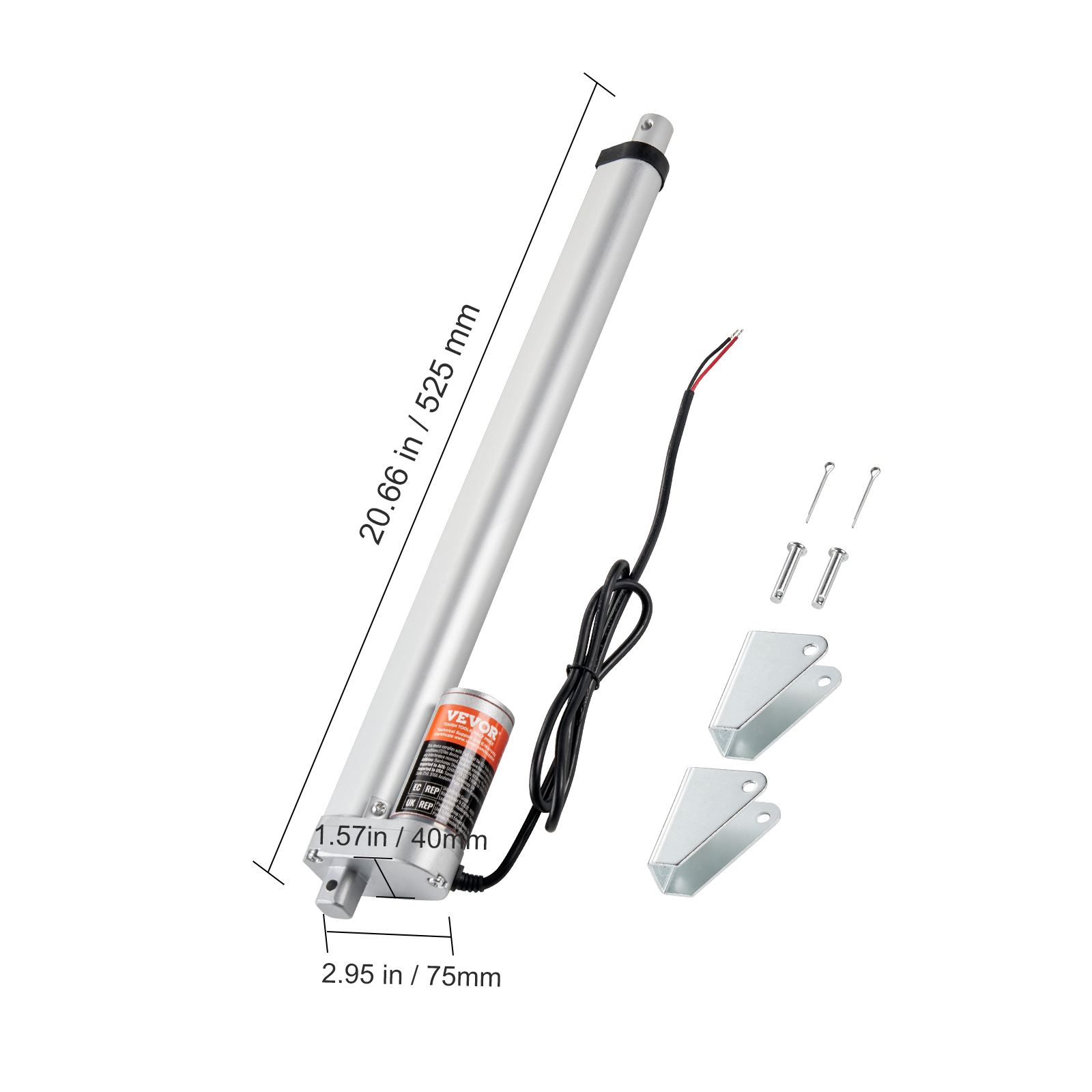 VEVOR 1500N Linear Actuator DC 12V Linearantrieb IP54 Elektrischer ...