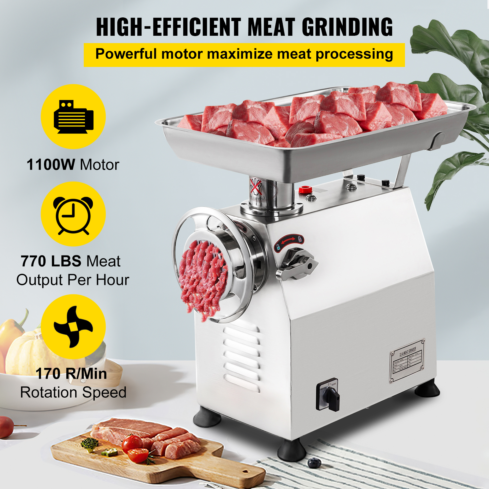 Meat Grinder Manual / Electric Meat Grinding Machine Stainless Steel | eBay