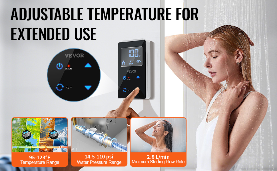 RV Tankless Water Heater 15x15 in Propane Gas 65000BTU with Controller ...