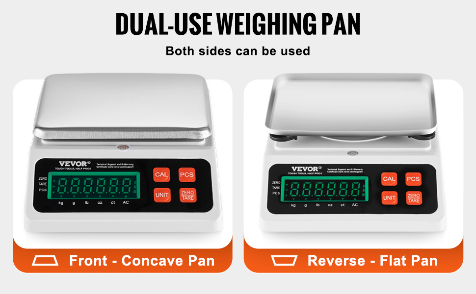 VEVOR Industrial Counting Scale, 10 kg x 0.1 g, Digital Scale for Parts and Coins, g/kg/lb/oz/ct ...
