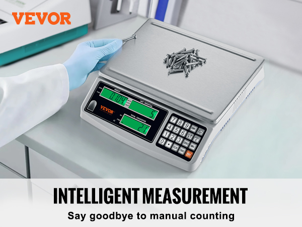 VEVOR Industrial Counting Scale, 30 kg x 1 g, Digital Scale for Parts ...
