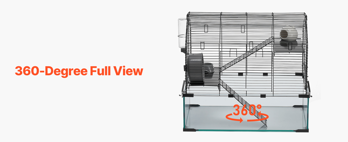 Wire Hamster Cage Habitat 22.8in Pet Rodent Gerbil Mice Small Animal ...