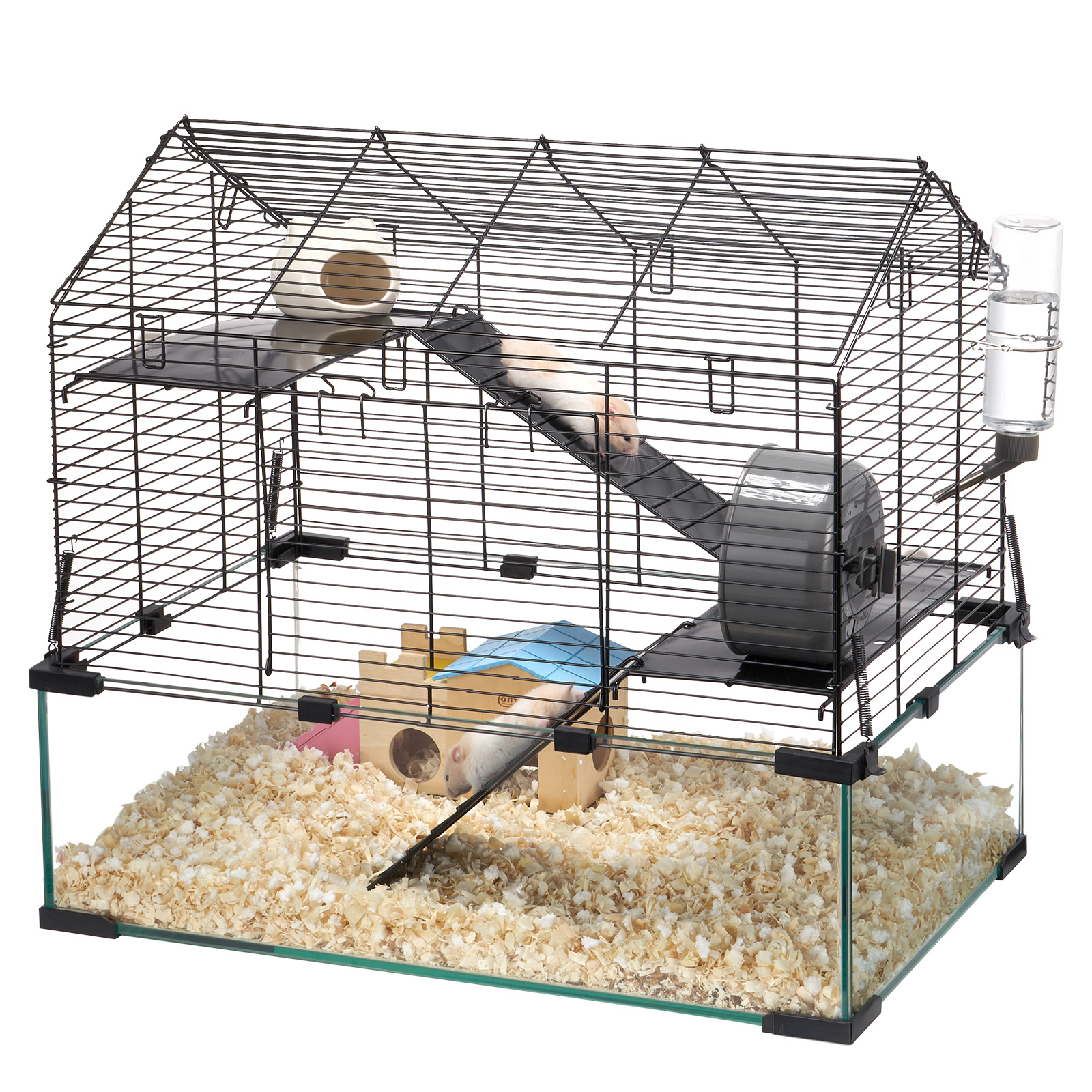 Wire Hamster Cage Habitat 22.8in Pet Rodent Gerbil Mice Small Animal ...