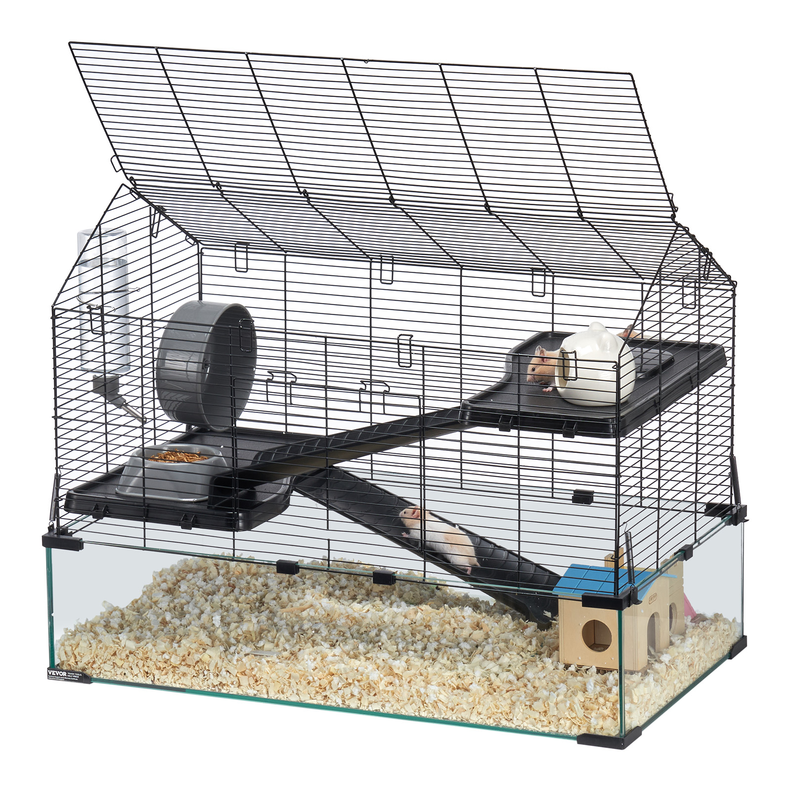 Wire Hamster Cage Habitat 29.5in Pet Rodent Gerbil Mice Small Animal ...