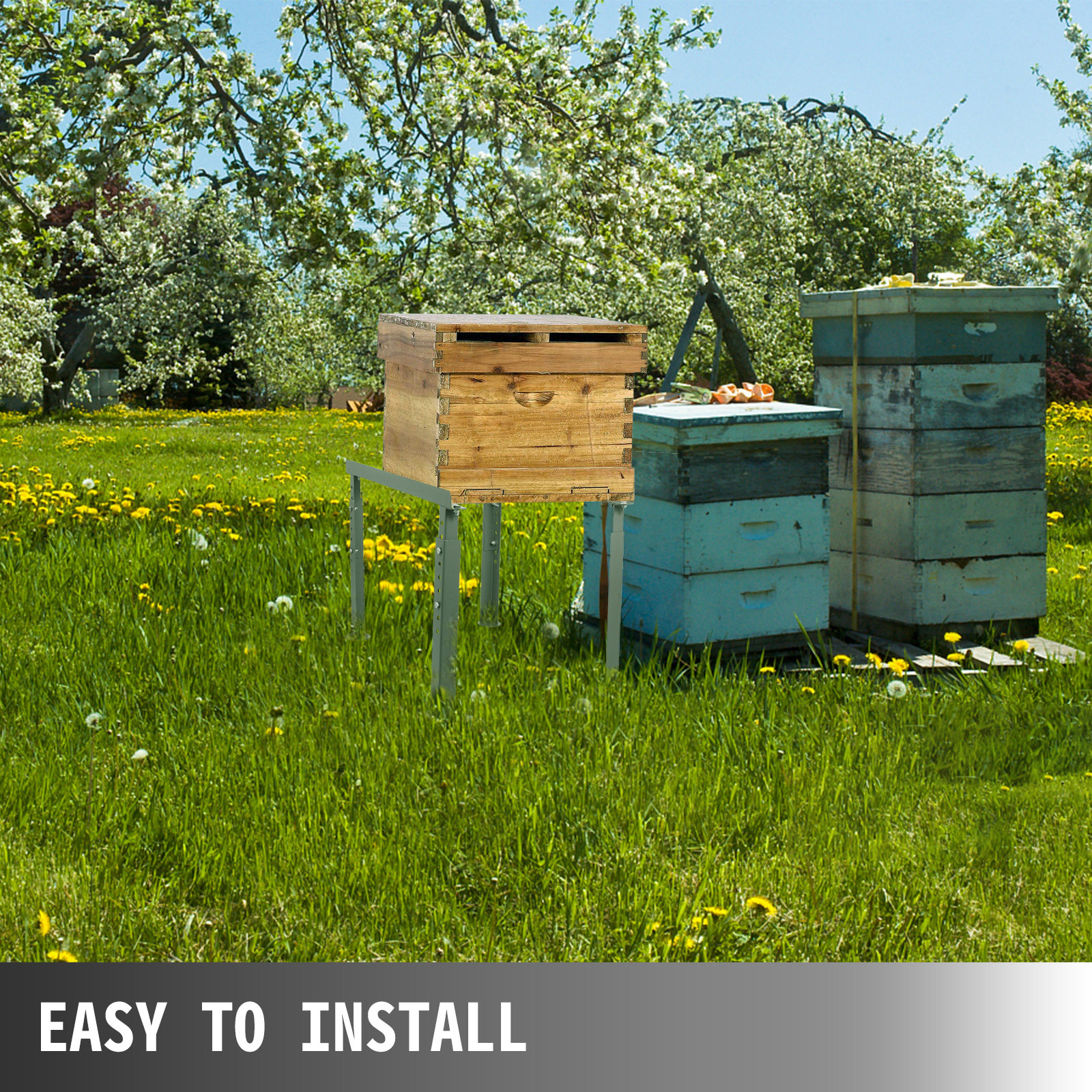 3pcs Metal Bee Hive Stand Adjustable Hive Frame Holder Beekeeping Hive ...