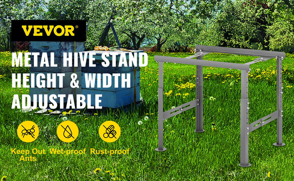 Vevor Hive Stand Metal Adjustable Leg Hive Frame Holder Beekeeping ...