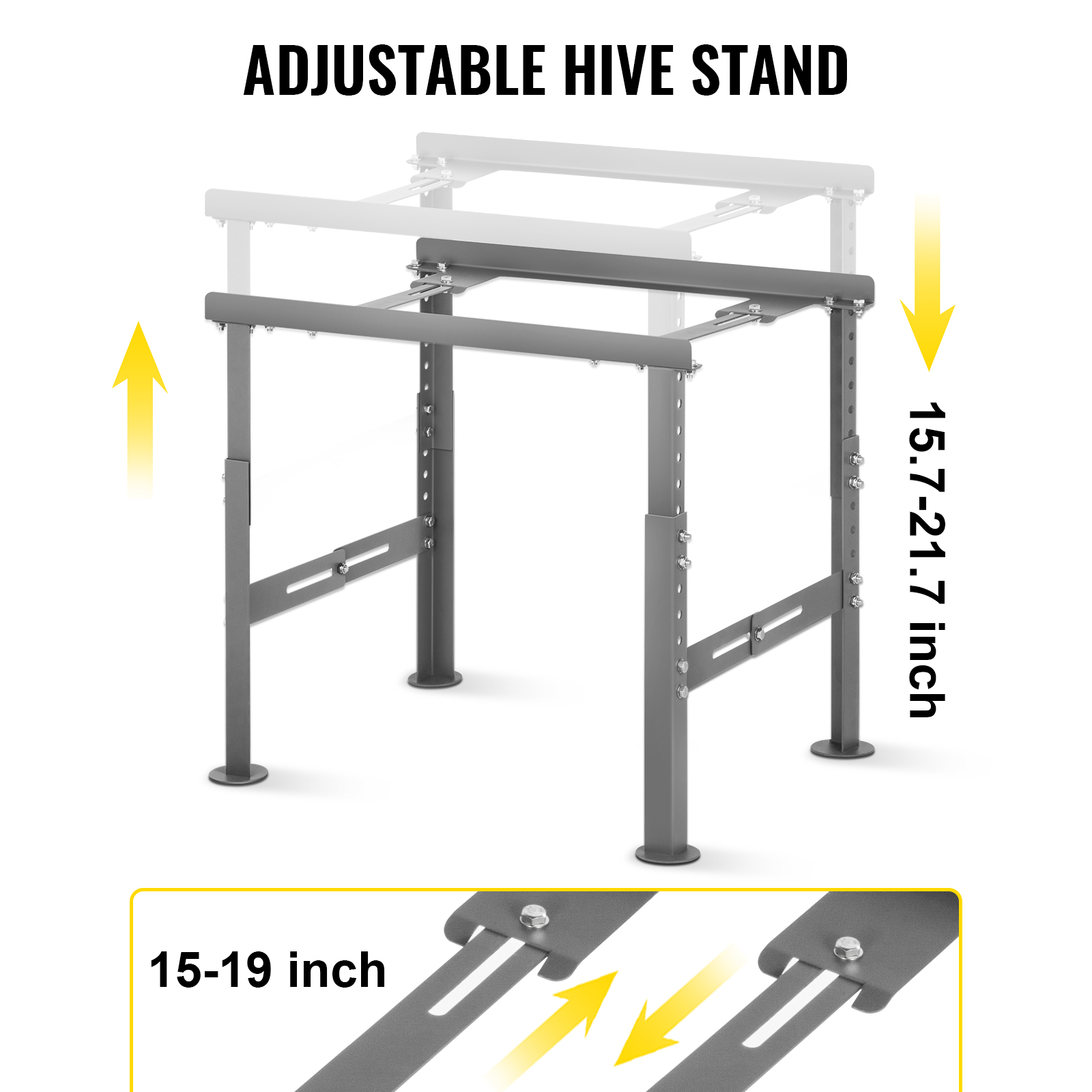Vevor Hive Stand Metal Adjustable Leg Hive Frame Holder Beekeeping ...