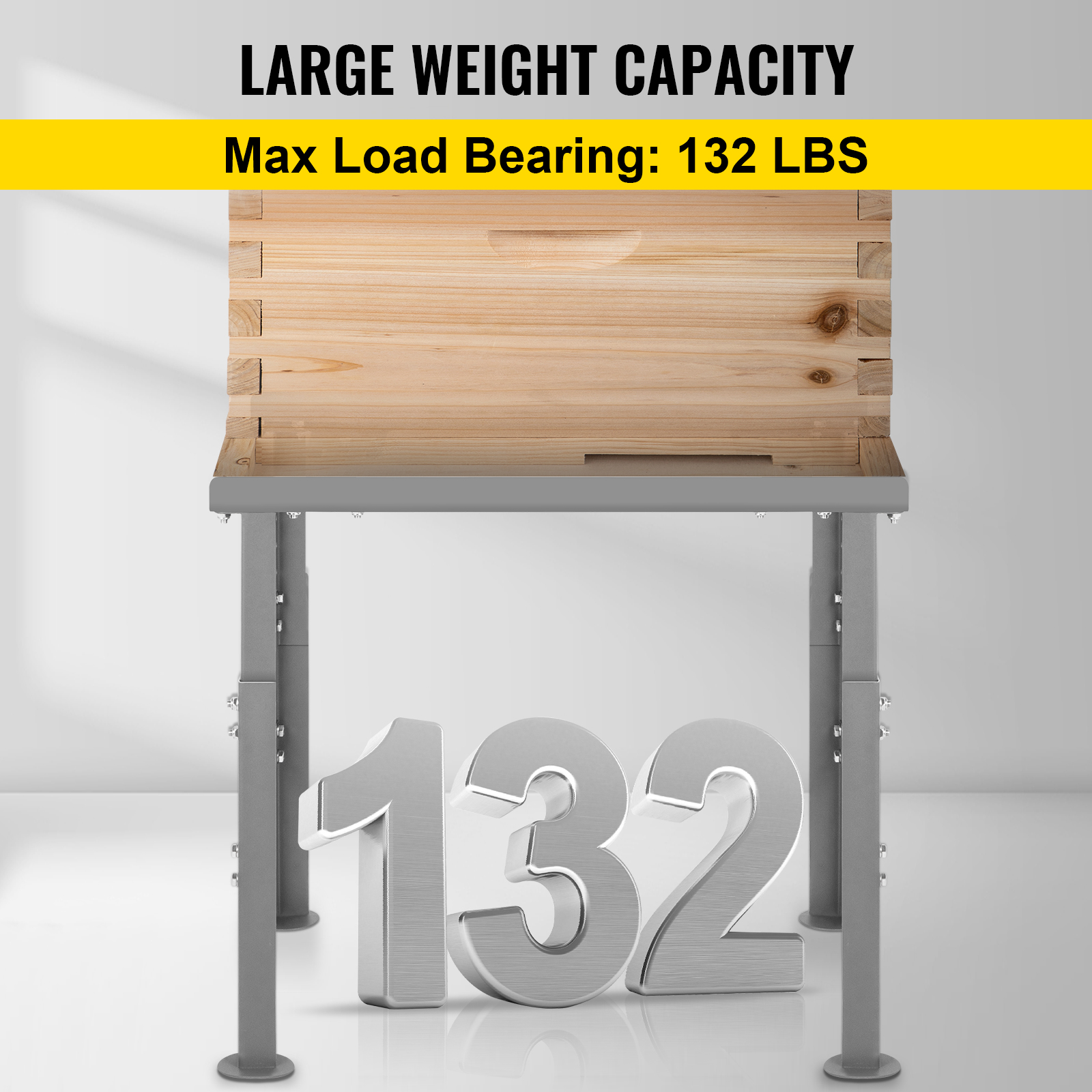 Vevor Hive Stand Metal Adjustable Leg Hive Frame Holder Beekeeping ...