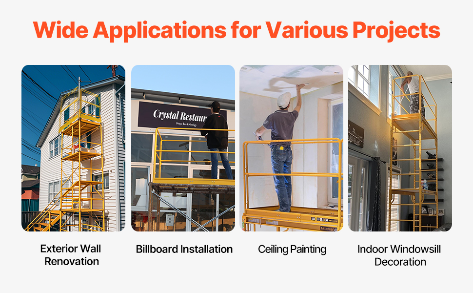 6ft Scaffolding Safety Guard Rail System For Baker-Style Scaffolding ...