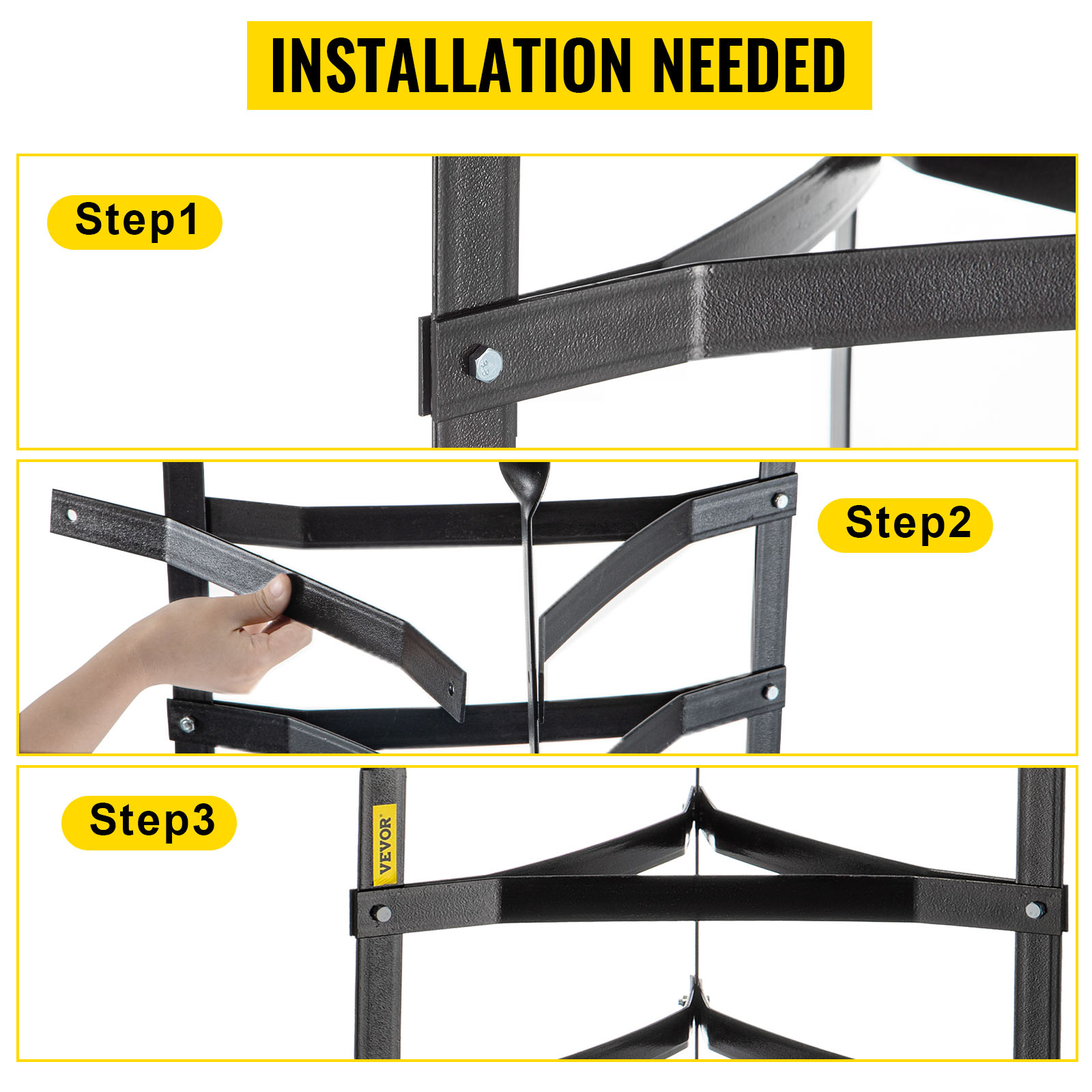 VEVOR 8-Tier Cookware Stand, 68-inch Multi-Layer Pot Rack, Carbon Steel ...