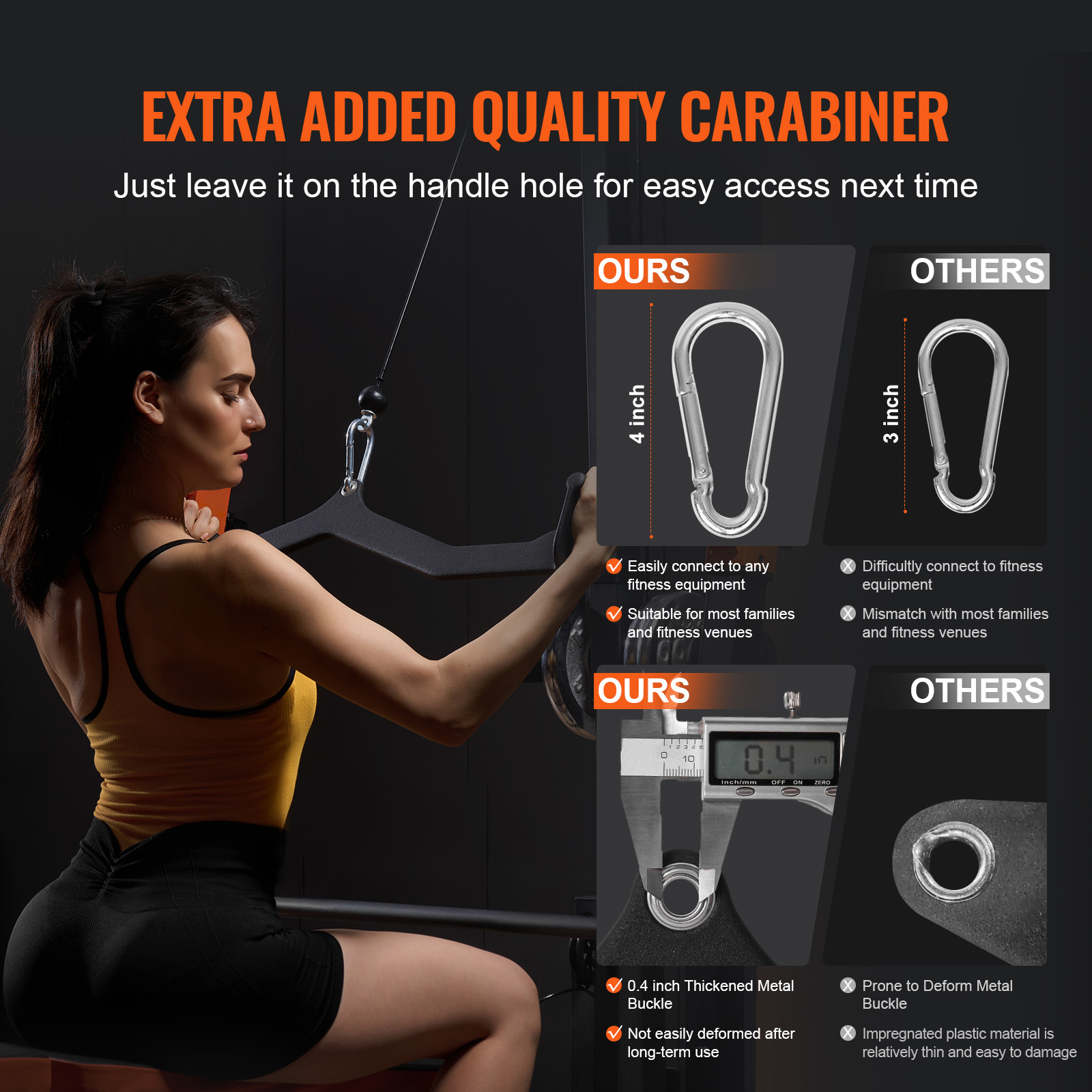 Mophorn LAT Pulldown Attachment, Cable Machine V-bar, Tricep Pull Down ...