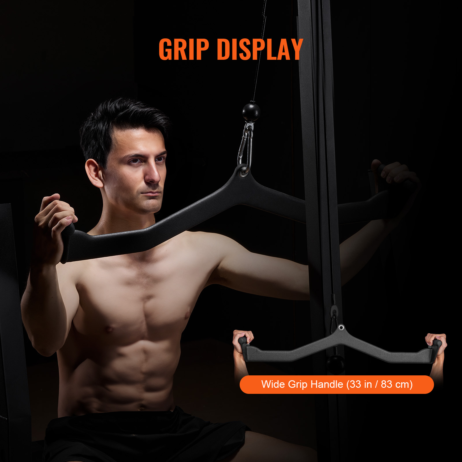 Mophorn LAT Pulldown Attachment, Cable Machine V-bar, Tricep Pull Down ...