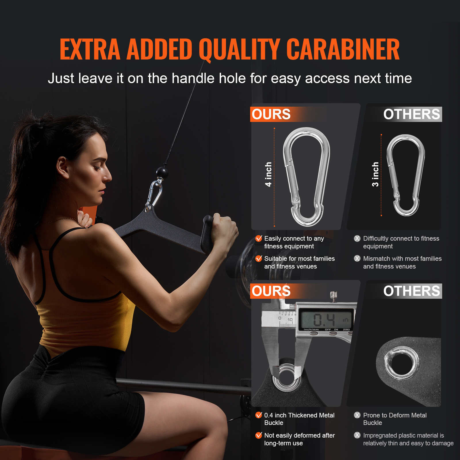 Mophorn LAT Pulldown Attachment, Cable Machine V-bar, Tricep Pull Down ...