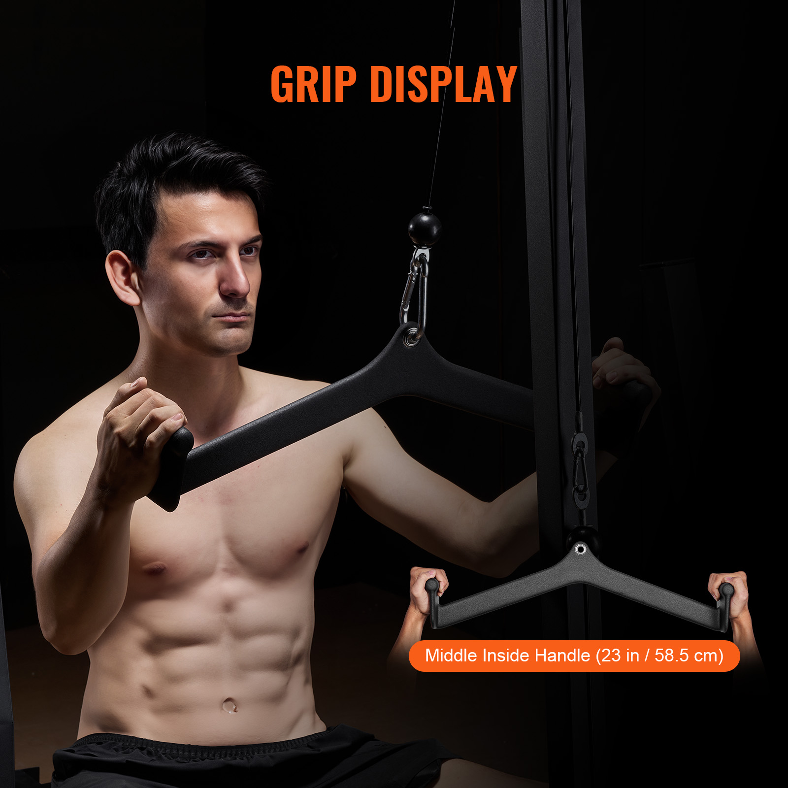 Mophorn LAT Pulldown Attachment, Cable Machine V-bar, Tricep Pull Down ...