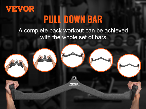 VEVOR LAT Pulldown Bar Håndtag Vedhæftning V-bar T-bar Kabelmaskine til ...