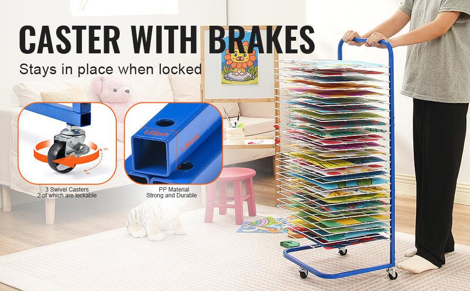 VEVOR Art Drying Rack 25 Removable Shelves Paint Drying Rack With ...