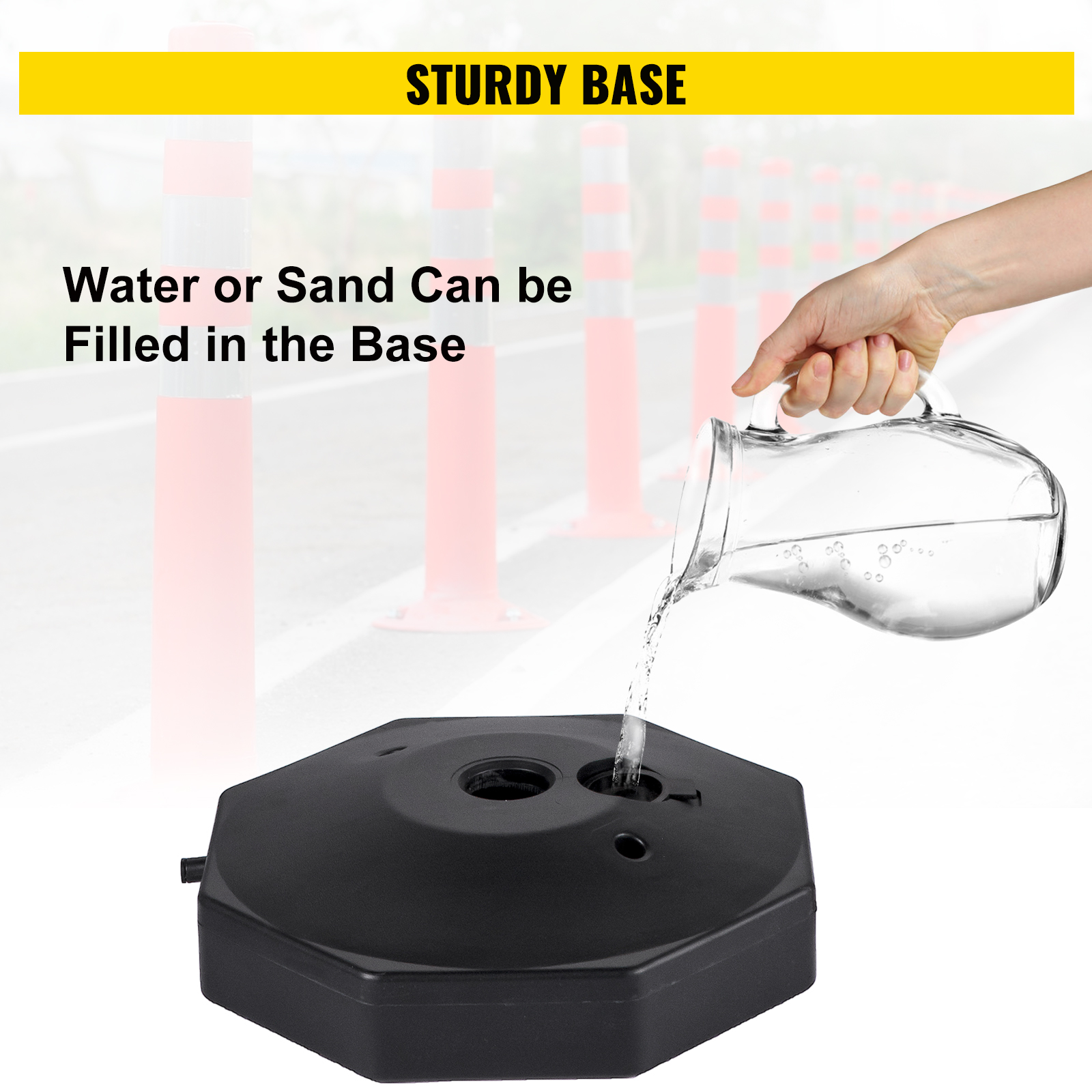 VEVOR Plastic Stanchion Chain Stanchion 6pcs Plastic Stanchion Kit w ...