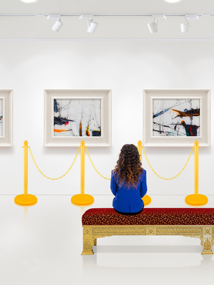 VEVOR Plastic Stanchion, 4pcs Chain Stanchion, Outdoor Stanchion w/ 4 x ...