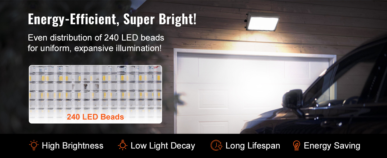 VEVOR Paquete de luces LED de pared, 120W 11000LM, 5000K Luces ...