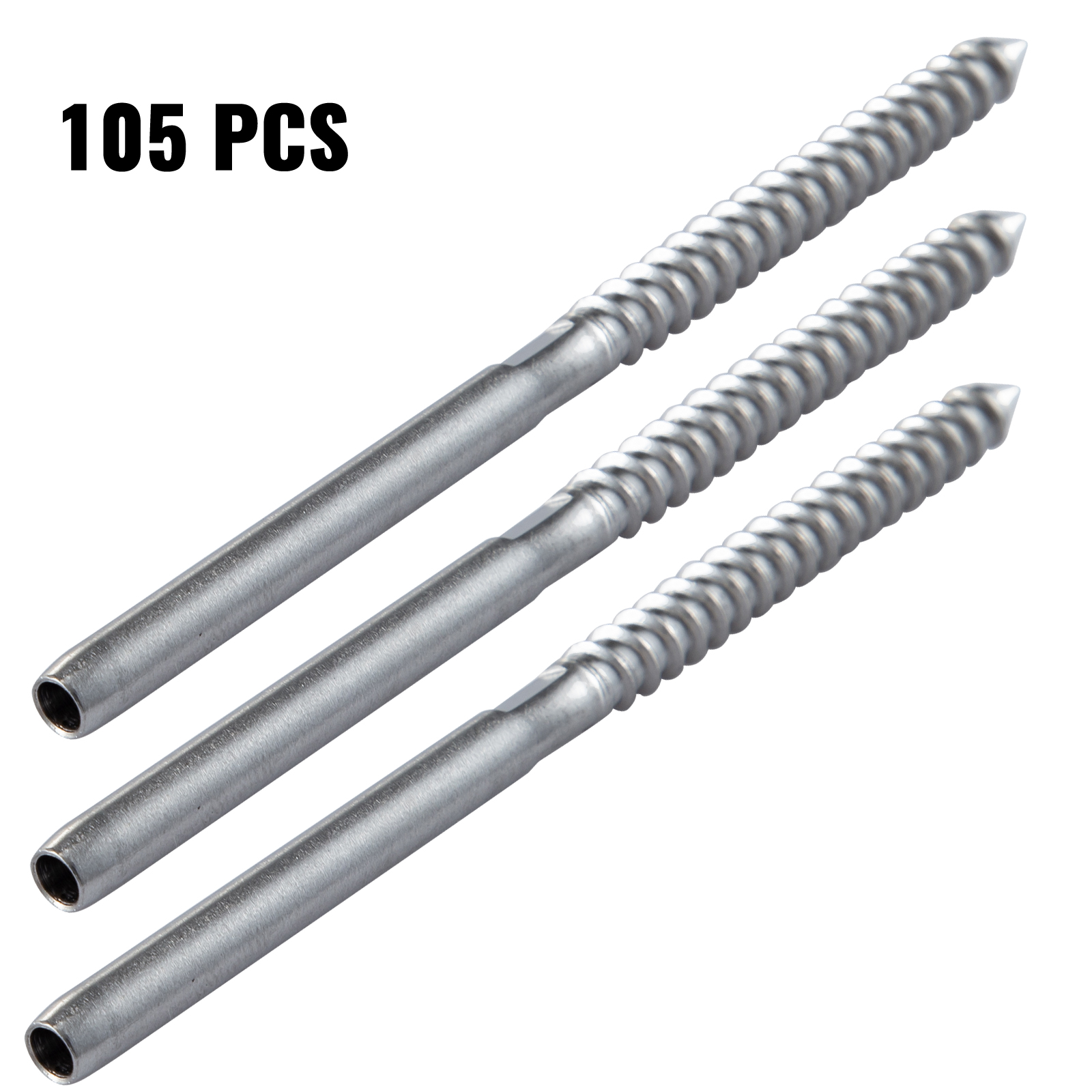 VEVOR 104 Pack Stainless Steel SS316 Hand Swage Threaded Stud Tension ...