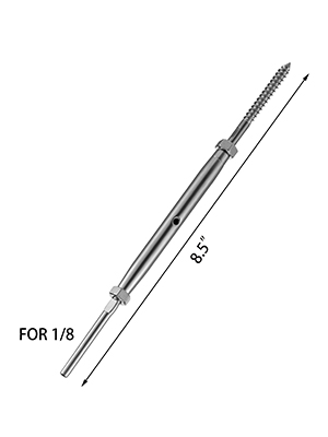 VEVOR Cable Railing Swage 1/8 Inch Stainless Steel Railing 52 Pack ...