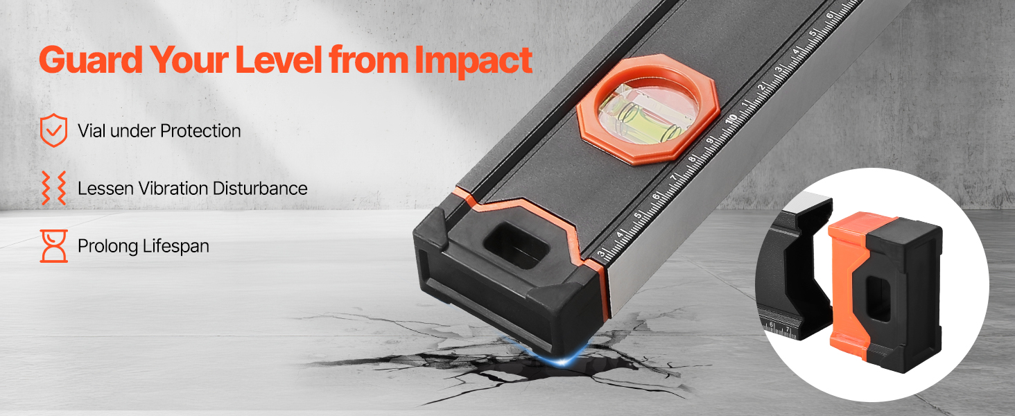 Nivel torpedo magnético de aleación de aluminio de 4 piezas de 48/24/16 ...