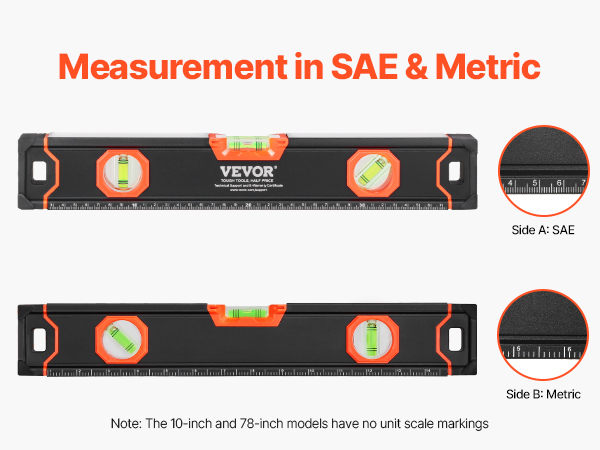 6 PCS Magnetic Torpedo Level 78/48/32/24/16/10 In Box Leveler with ...