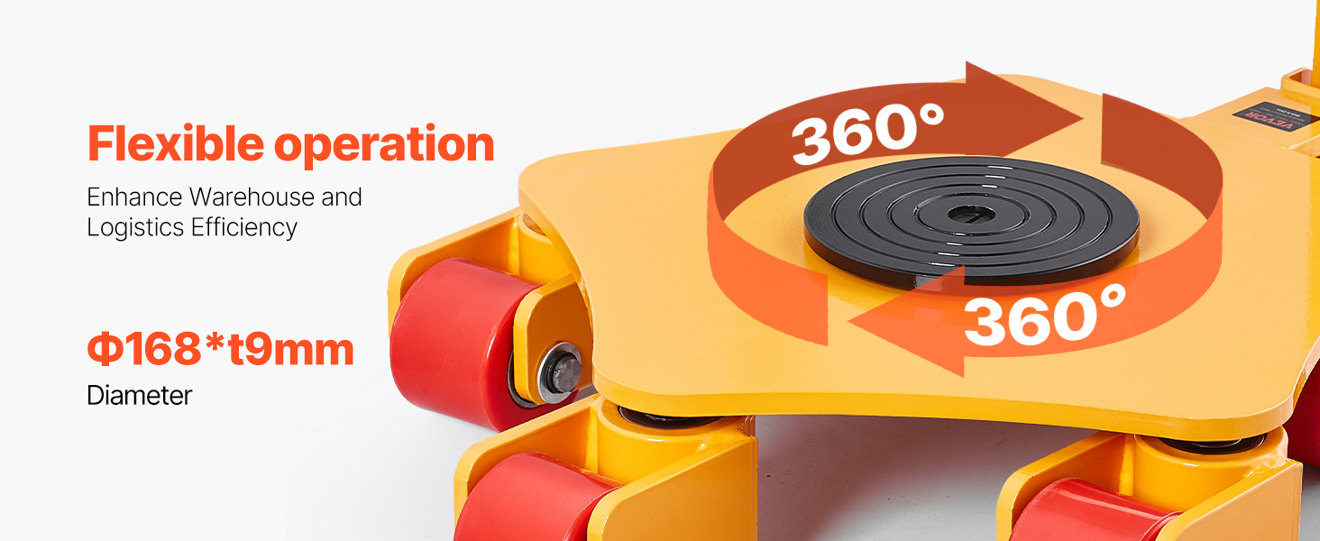 Machine Skate 8800 lbs Machinery Moving Skate with Handle 360° Rotation ...