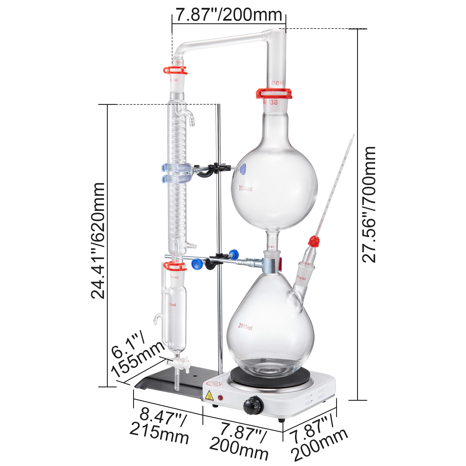 VEVOR Kit de Distillation d'Huiles Essentielles Appareil de ...