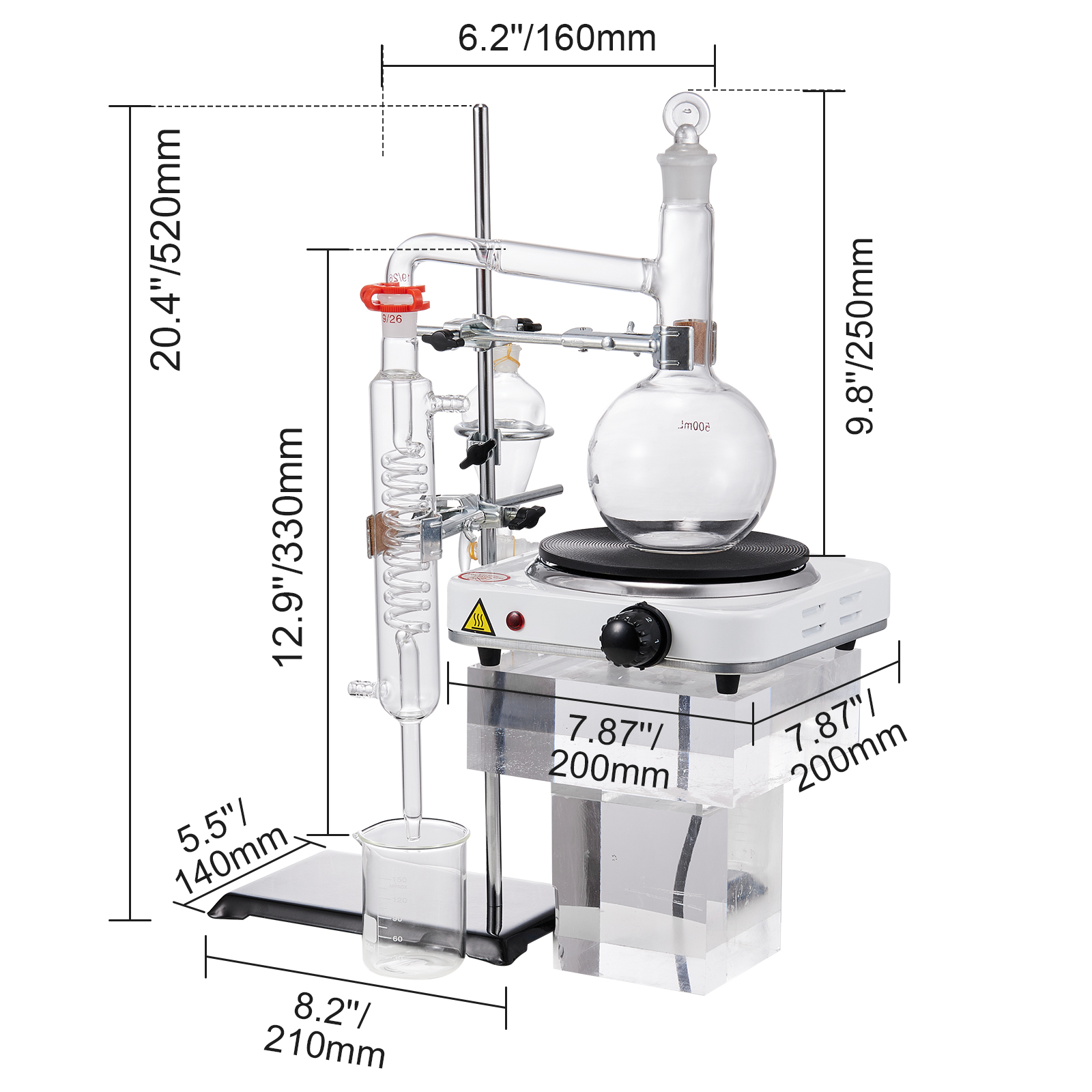 VEVOR Kit de Distillation d'Huiles Essentielles Appareil de ...