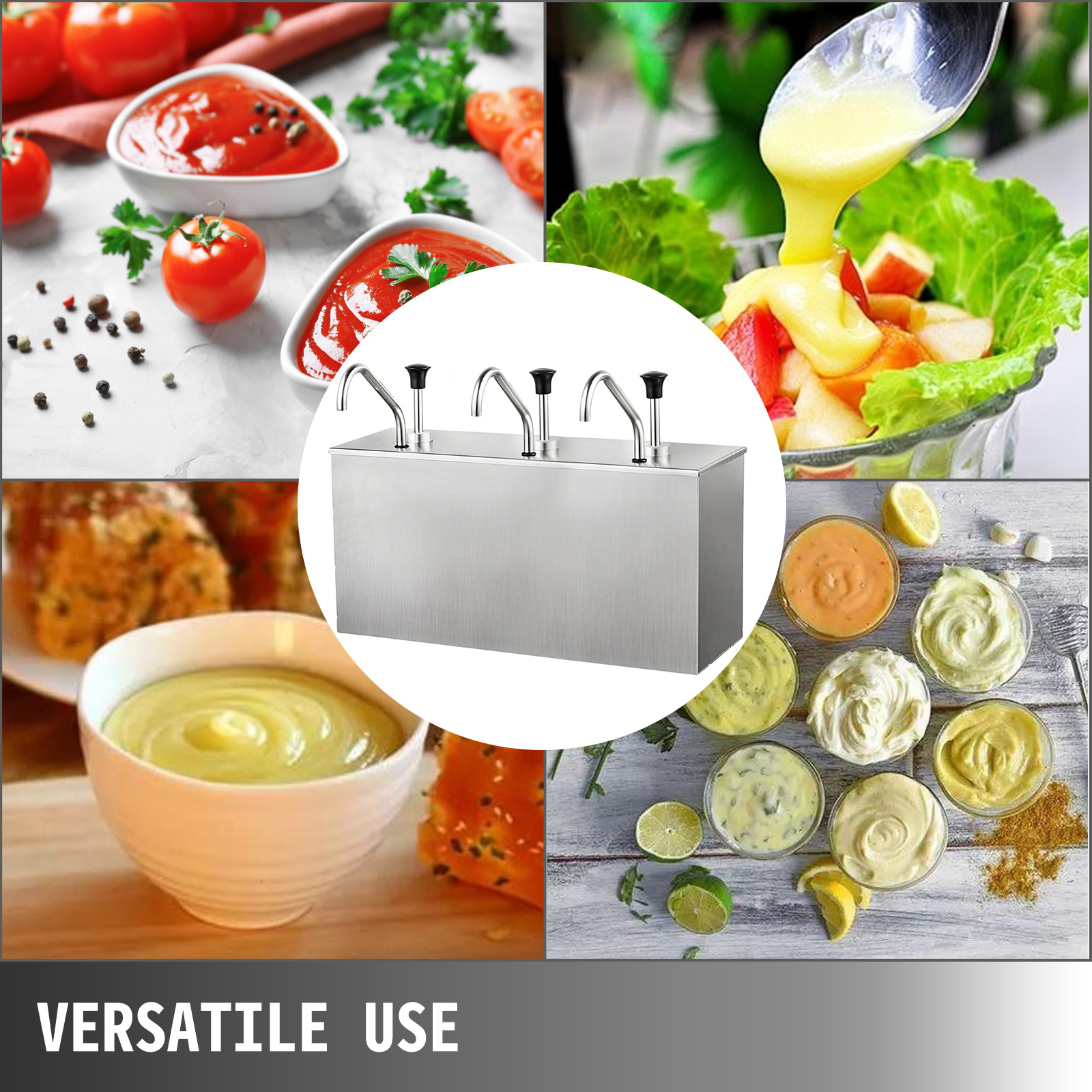 Bomba Dispensadora De Salsa Bomba De Condimentos + 3 Cubos 4l*3 Fácil ...