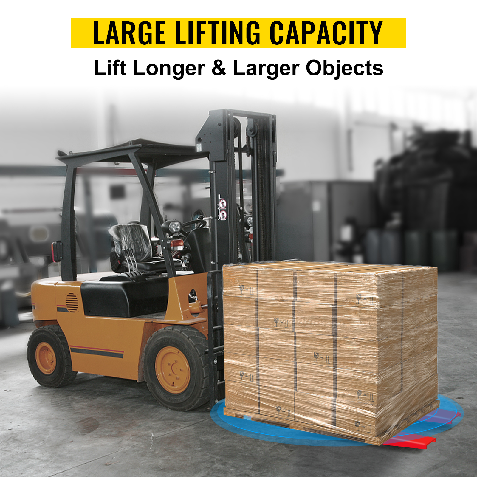 VEVOR Forklift Pallet Fork Extensions, 96" Length x 5" Width Forklift ...