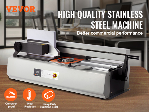 Machine de reliure thermique VEVOR Reliure à colle chaude 400 feuilles ...