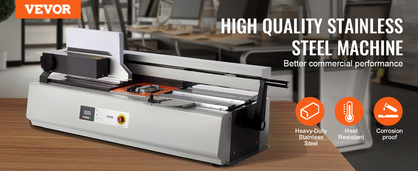 Machine de reliure thermique VEVOR Reliure à colle chaude 400 feuilles ...