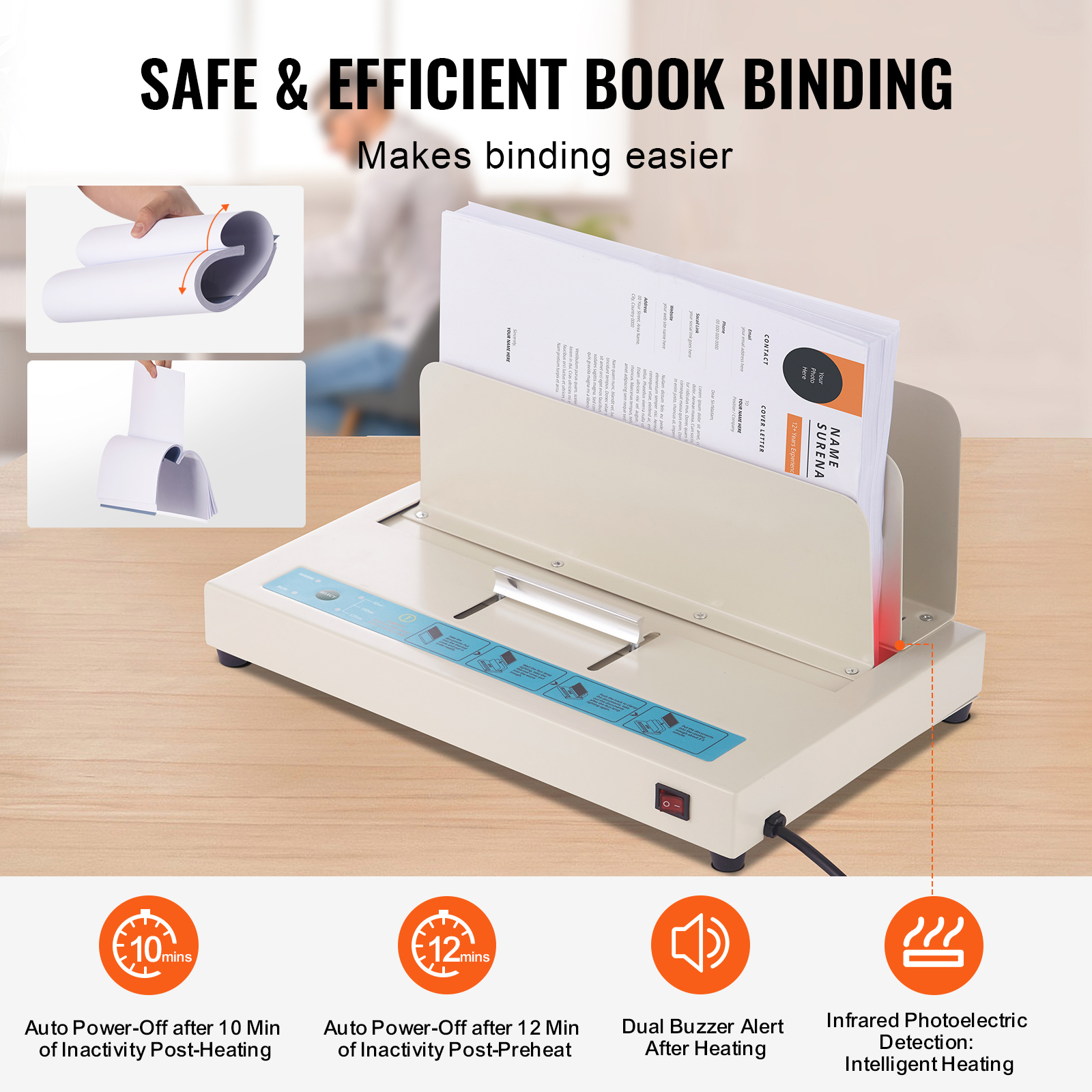 Uimoso Thermal Binding Machine/Covers Thermal Book Binder 400/500 ...