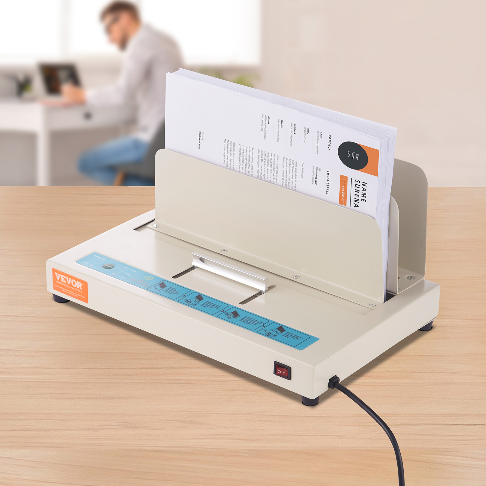 VEVOR Thermal Binding Machine/Covers Thermal Book Binder 400/500 Sheets ...