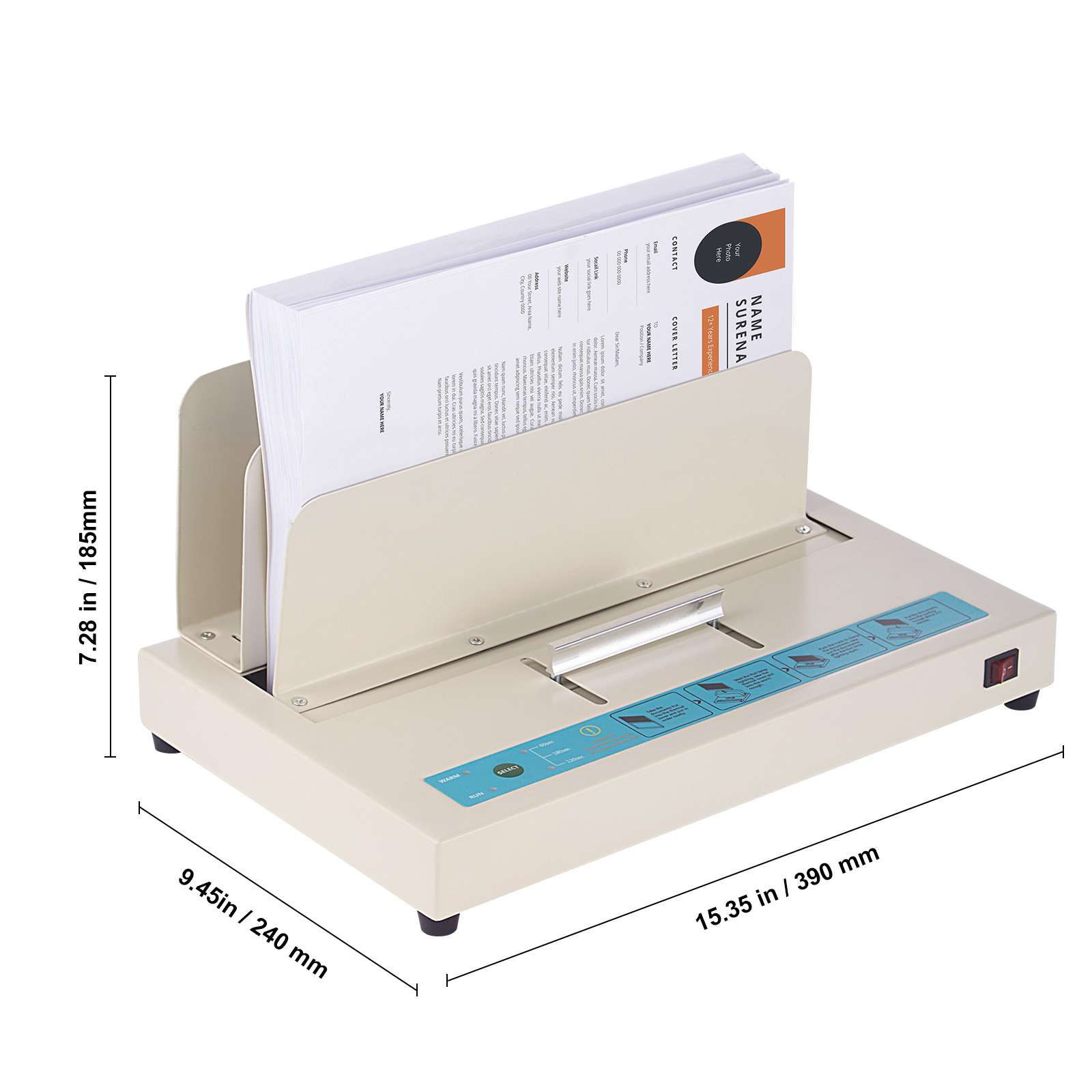 Uimoso Thermal Binding Machine/Covers Thermal Book Binder 400/500 ...