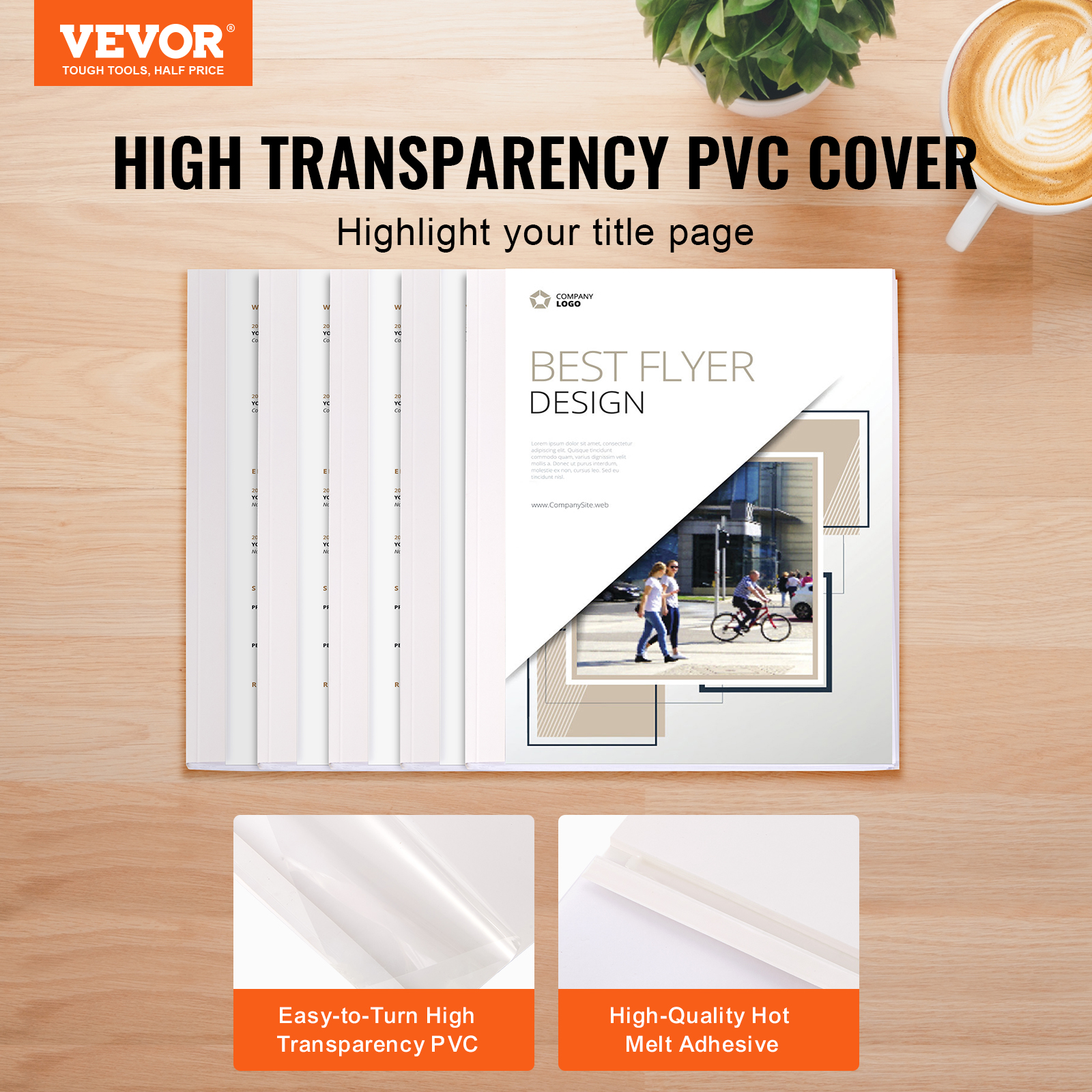 VEVOR Thermal Binding Machine/Covers Thermal Book Binder 400/500 Sheets ...