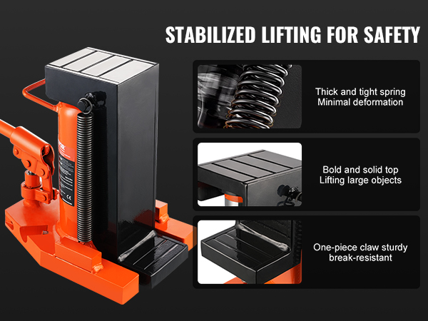 VEVOR Hydraulic Toe Jack, 5 Ton On Toe Toe Jack Lift, 10 Ton On Top ...