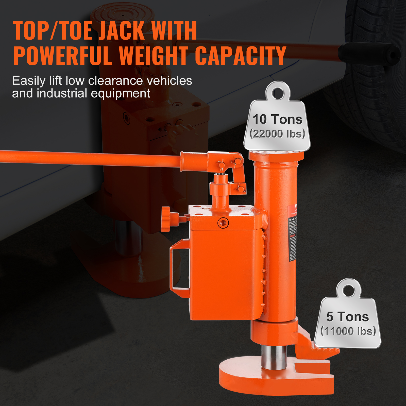 Hydraulic Machine Toe Jack Lift Capacity 2.5/5/10 Ton Toe 5/10/20 Ton ...