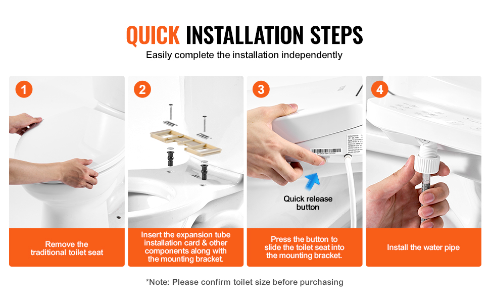 Elongated Bidet Toilet Seat Electric Smart Heated Seat Side Arm Control ...