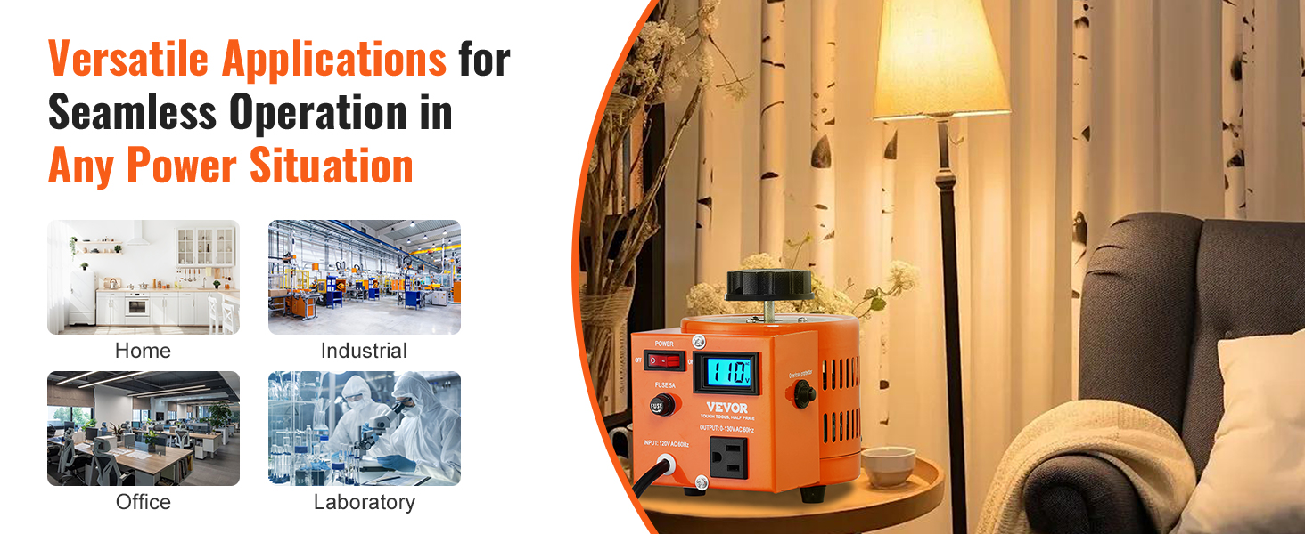 Vevor 500va Auto Variable Voltage Transformer 3 84 Amp 110v Input 0